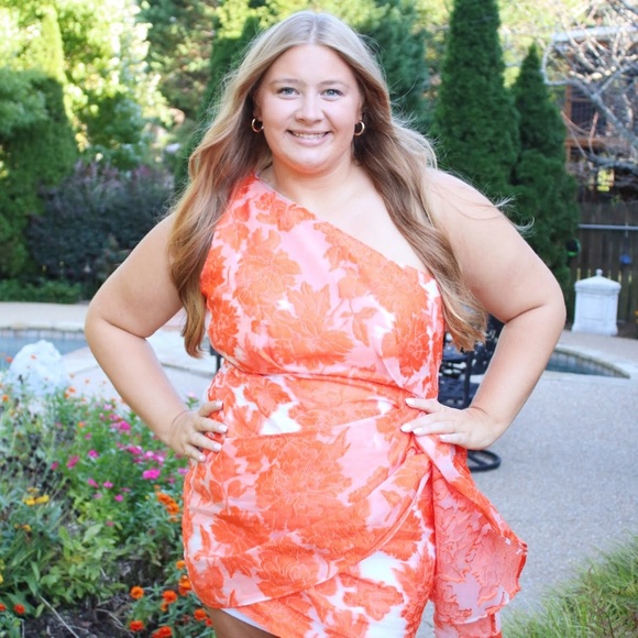 Showpo. | Dresses | Showpo Brailey Mini Dress In White And Orange ...